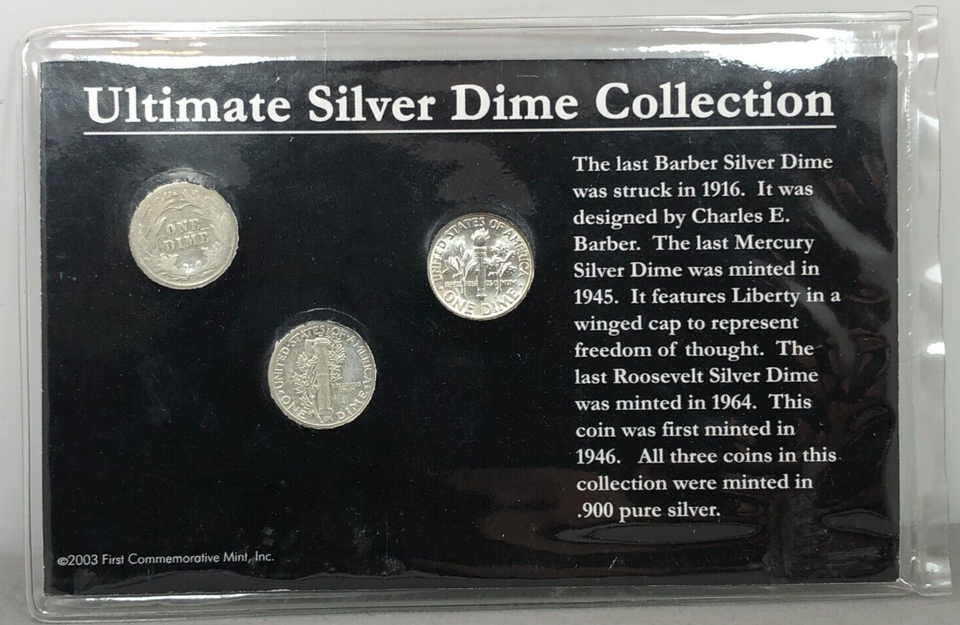 Ultimate Silver Dime Collection ~ 3 Types US Dimes ~ 90% Silver Coins ...