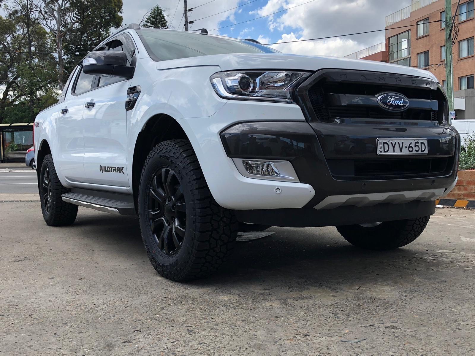 4X Genuine FORD RANGER WILDTRAK BLACK 2021 WHEELS & FALKEN 18" AT3 ...