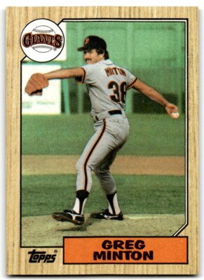 1987 Topps Greg Minton San Francisco Giants #724 | eBay