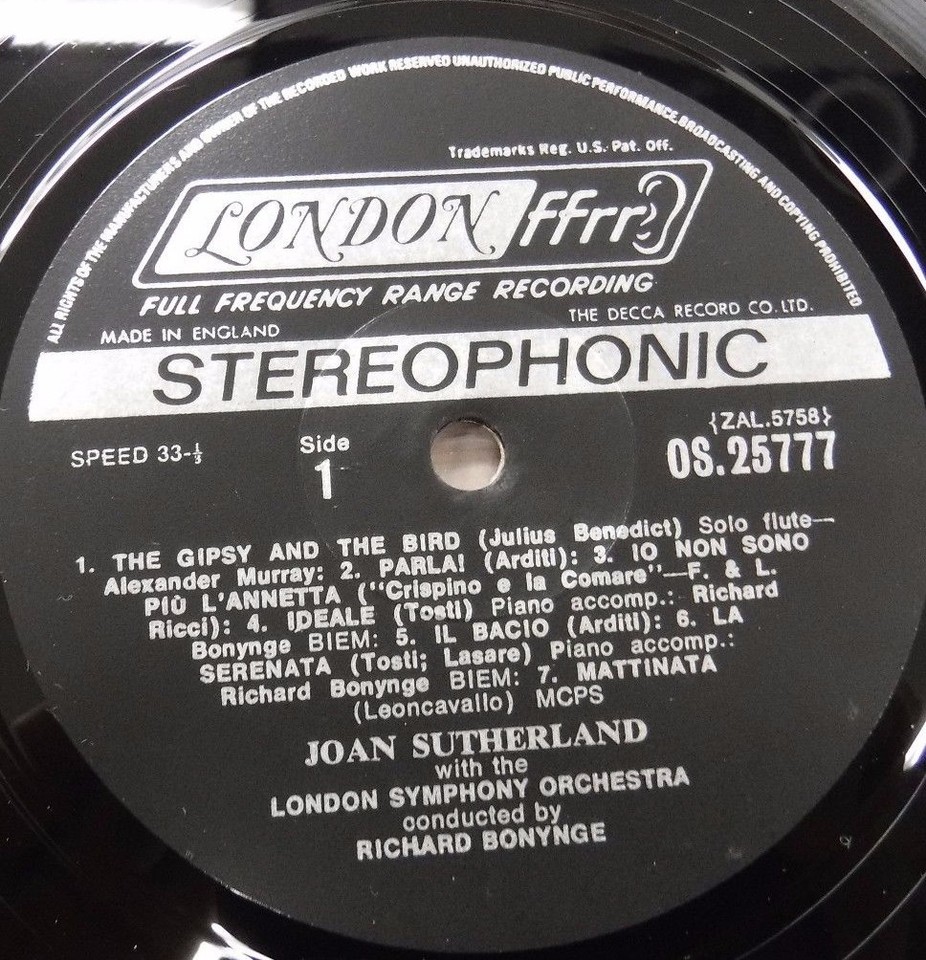 Joan Sutherland Command Performance 33RPM 05-25777 121816LLE | eBay