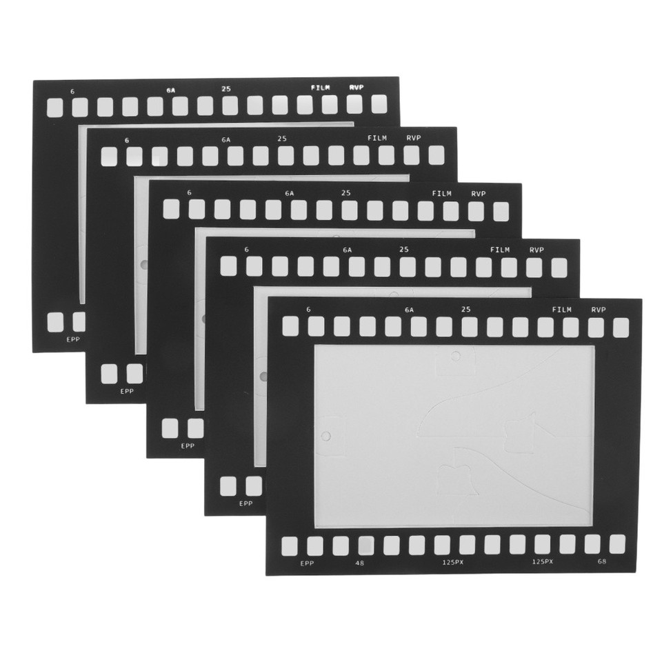 5pcs Movie Film Photo Frame with Stand: 7 Inch Filmstrip Paper Picture ...