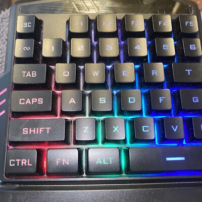 Used Bugha Exclusive RGB LED Color Changing One Handed Ergonomic Gaming ...
