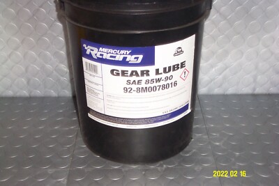 Mercury Racing Gear Oil 85w 90 Marine High Performamce 5 Gal OEM 92 ...