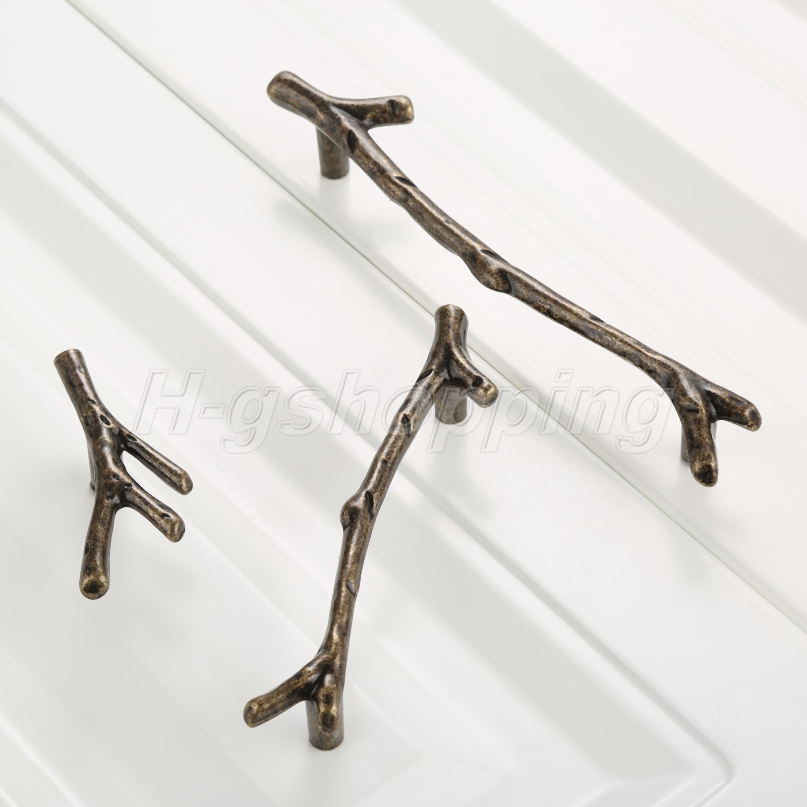 Vintage Twig Furniture Cabinet Pull Handle Tree Branch Drawer Wardrobe ...