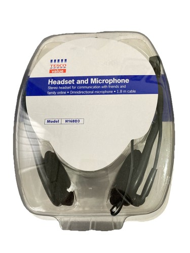 TESCO VALUE RETRO HEADSET AND MICROPHONE NOVELTY GIFT MANCAVE UK ...