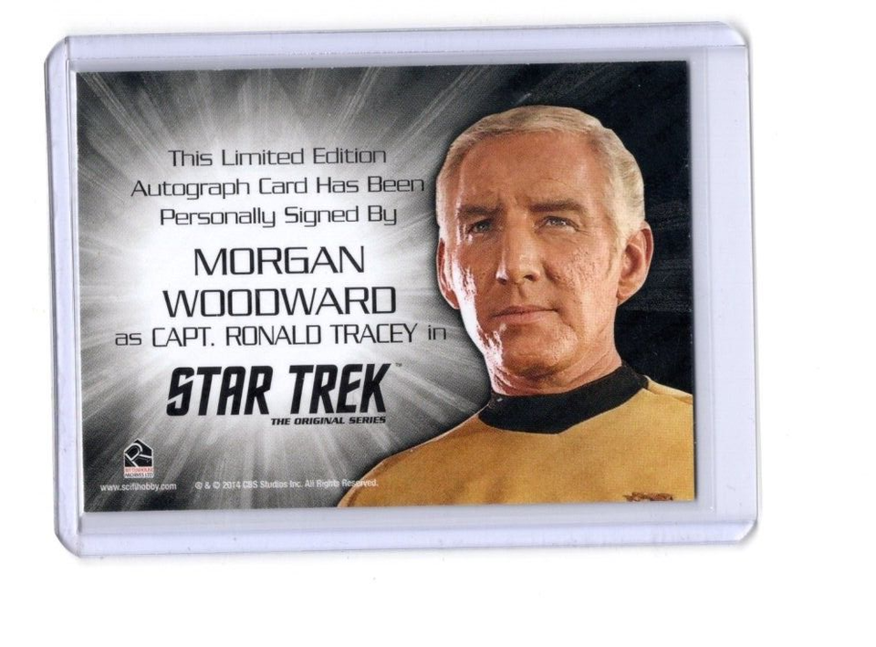 STAR TREK TOS 50TH ANNIVERSARY MORGAN WOODWARD SILVER AUTOGRAPH TRACEY ...