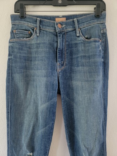 MOTHER The Vamp Fray Crazy Like A Fox Skinny Jeans Blue Denim Jeans 27 ...