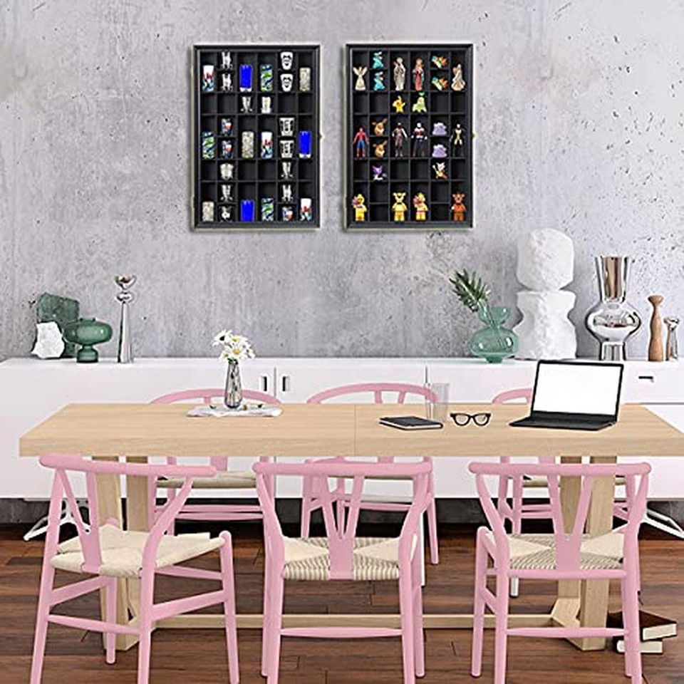 Shot Glass Display Case Large Wooden Cabinet Rack Holder Wall Mounted ...