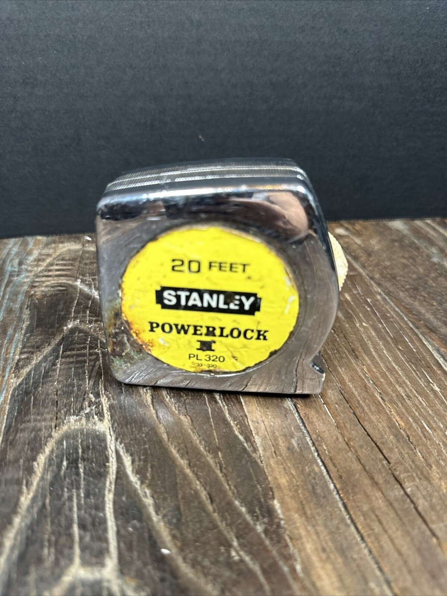 Vintage Stanley Tape Measure 20 ft Rule 33 320 Power Lock II PL 320 Made In USA eBay