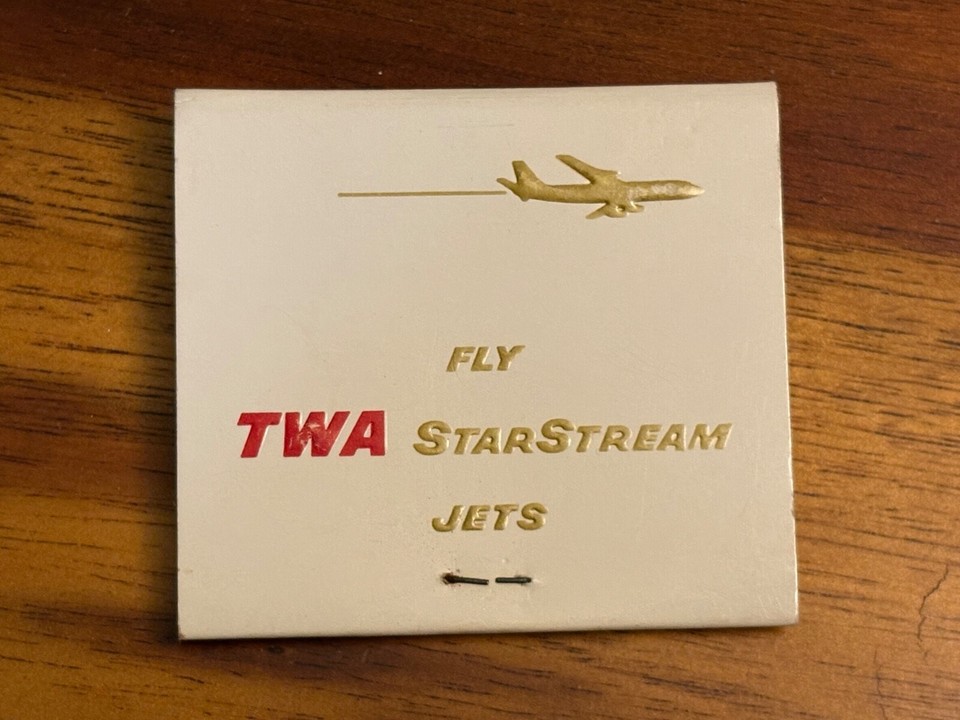 TWA Used Matchbook Trans World Airline Fly StarStream Jets Logo ...