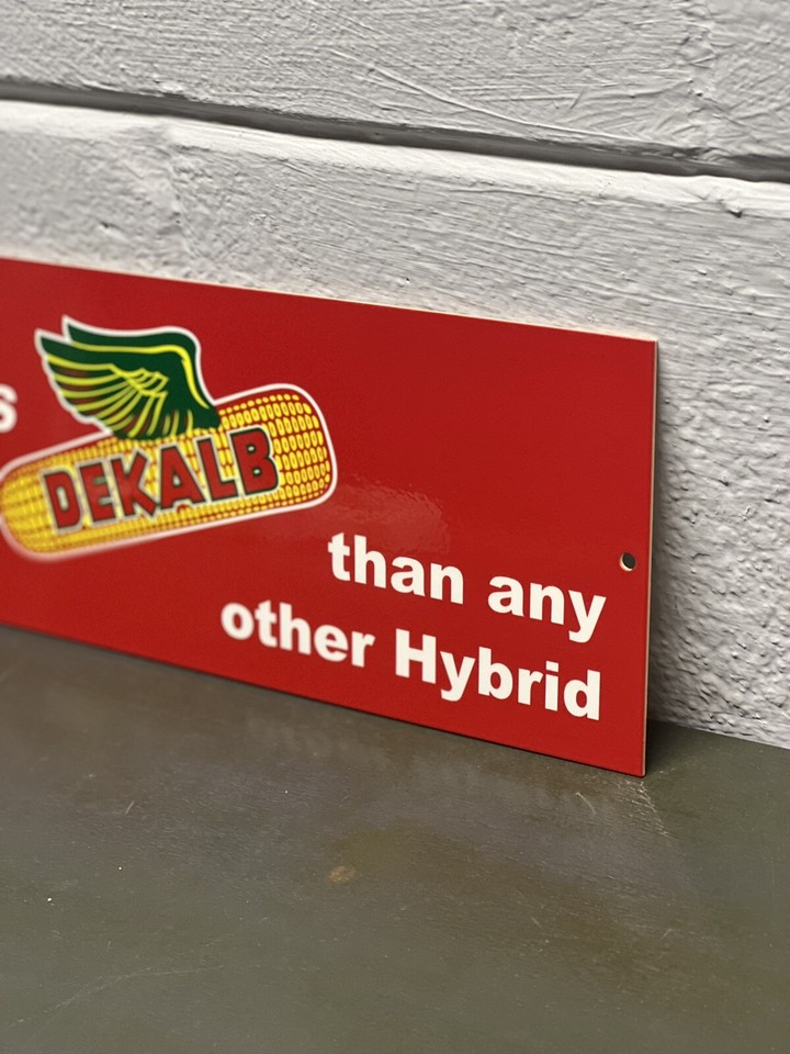Dekalb Thick Metal Sign Farm Seed Feed Corn Hybrid Plant Agriculture ...
