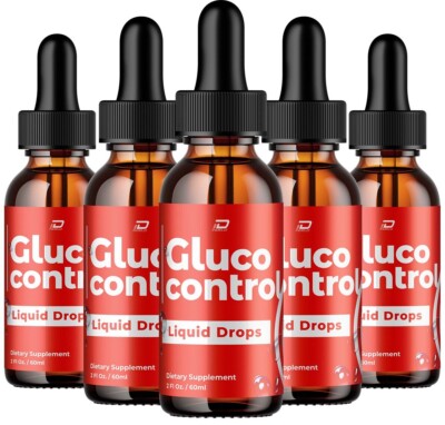 (5 Pack) Gluco Control Liquid Drops Healthy Blood Support ...