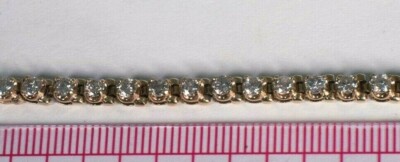 14K Yellow Gold 4 Ct TW Diamond Tennis Bracelet,46 stones 8 inches long ...