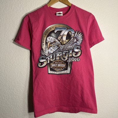 Vtg STURGIS Tee Shirt Mens S Y2K 2010 Biker Motorcycle Pink | eBay