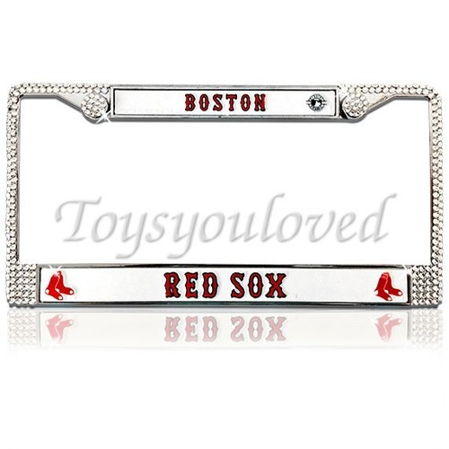 Boston RED SOX Baseball MLB License Plate Frame Made With Swarovski ...
