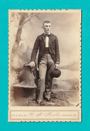Cabinet Card. Handsome Young Southern Man from Sedalia Missouri ...