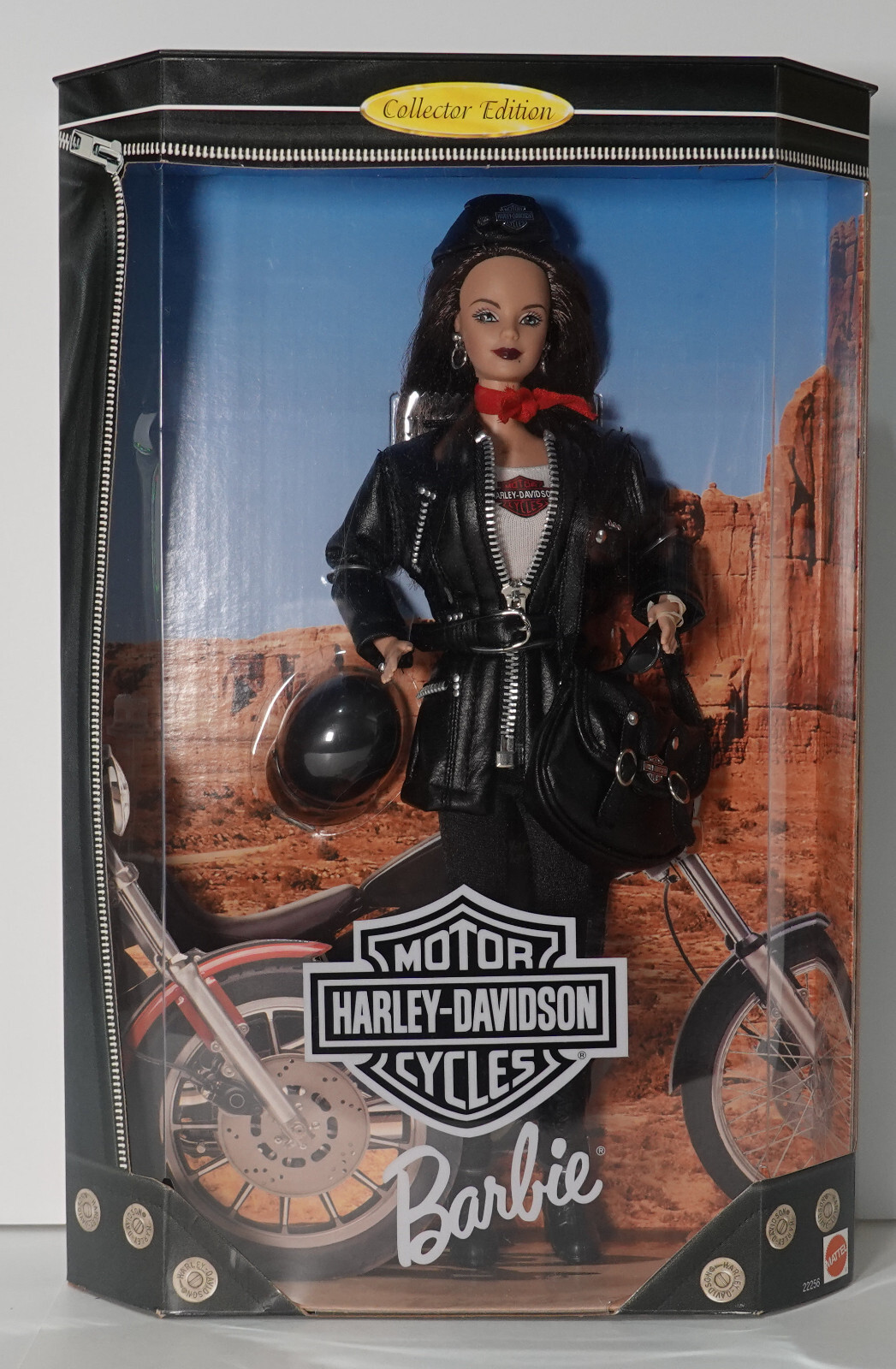 Barbie Harley Davidson motorcycle female biker doll Mattel 22256 1998 ...