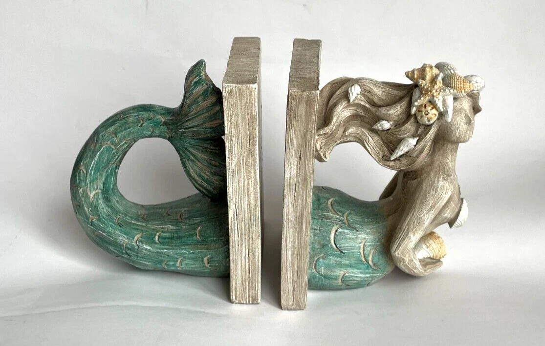 Ceramic Mermaid Bookends