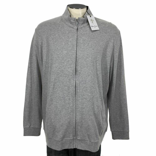 NWT Robert Graham Alan Full Zip Sweater Jacket Pockets 2XL Gray Classic ...