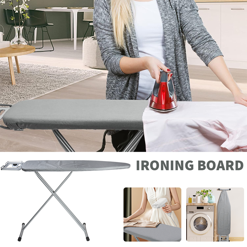 FOLDING LARGE STRONG IRON BOARD IRONING ADJUSTABLE HEIGHT LIGHT WEIGHT ...