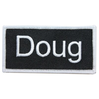 Doug Name Tag Patch Uniform ID Work Shirt Badge Embroidered Iron On ...