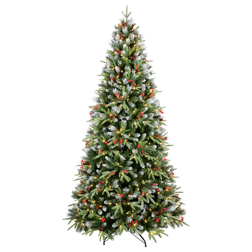 Artificial 7ft Green LED-lit Christmas Tree with 2178PE/PVC Mixed ...