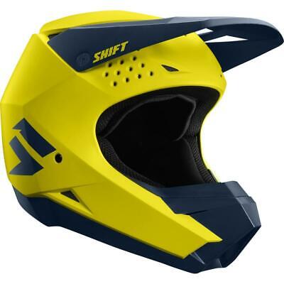 Shift Whit3 Motorcycle Helmet - Yellow/Navy | eBay
