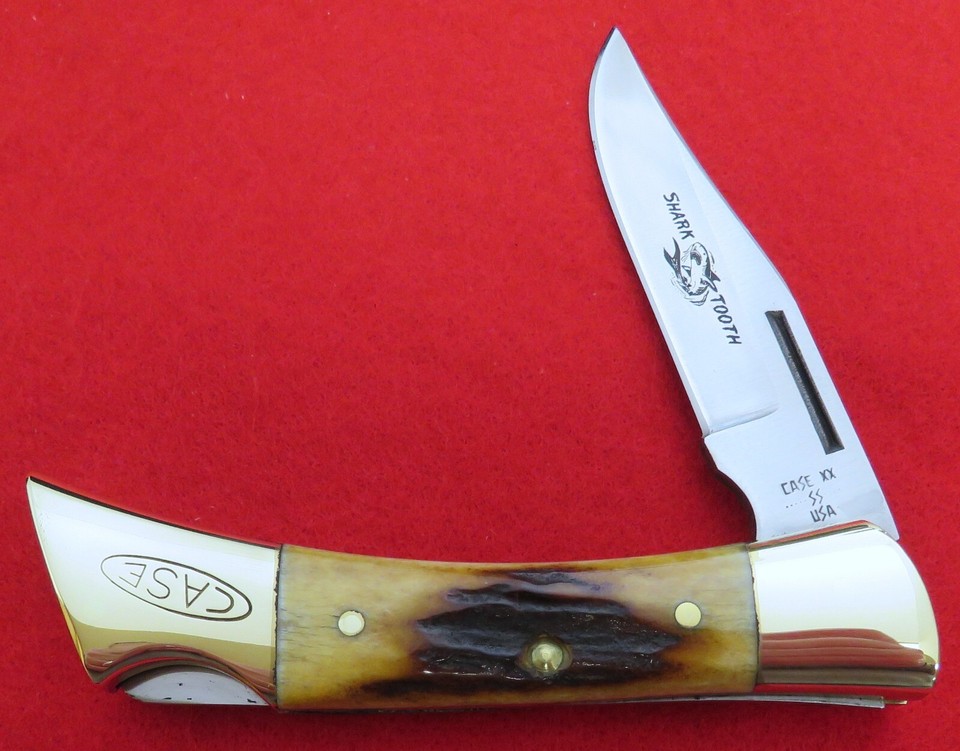 Case XX SHARK TOOTH Knife 7 Dot 1973 LIGHT Use OLD BLACK SHEATH! 1 2 ...