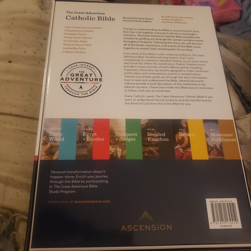 The Great Adventure Catholic Bible Blue Leather Feel cover new in box jeff cavin | eBay