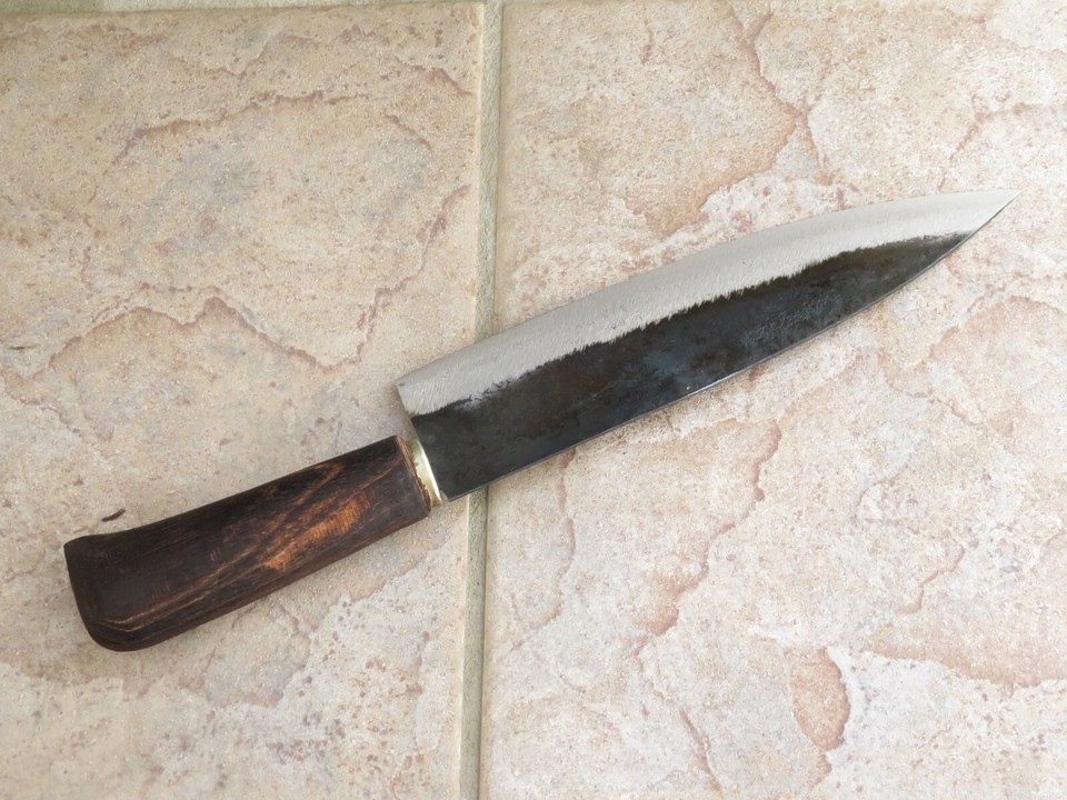 Crude - 8 Inch Premium Chef Knife , Carbon Steel, Forged and Sharp ! | eBay