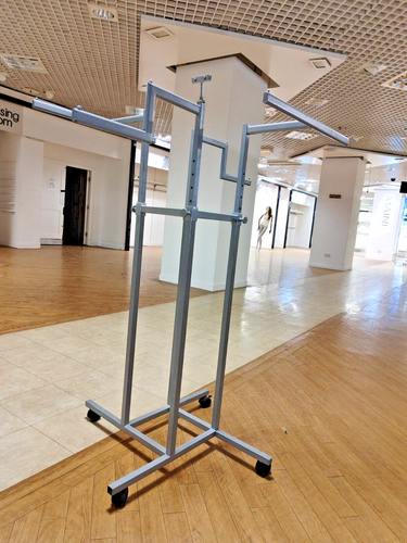 4 WAY STRAIGHT ARM CLOTHES RAIL HEAVY DUTY SHOP DISPLAY GARMENT RACK ...