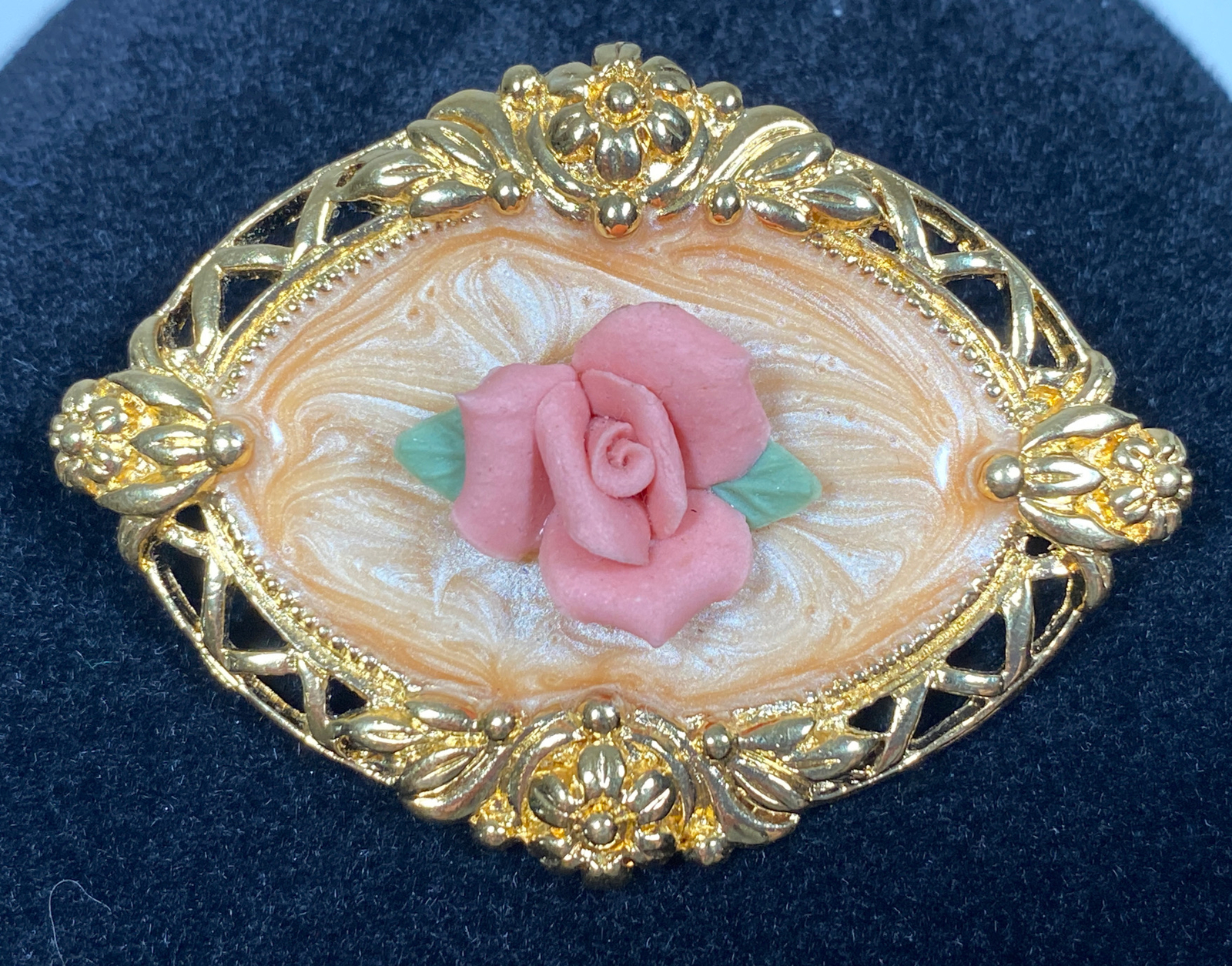 Vintage Avon 1989 Victoria Pink Rose Victorian Pin Brooch 1.75”+ | eBay