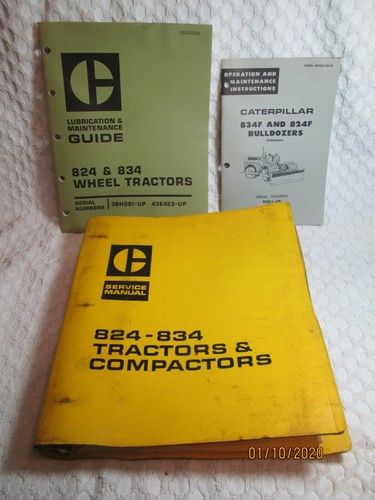 3 CAT Caterpillar 824 834 Tractor & Compactors Service Manual ...