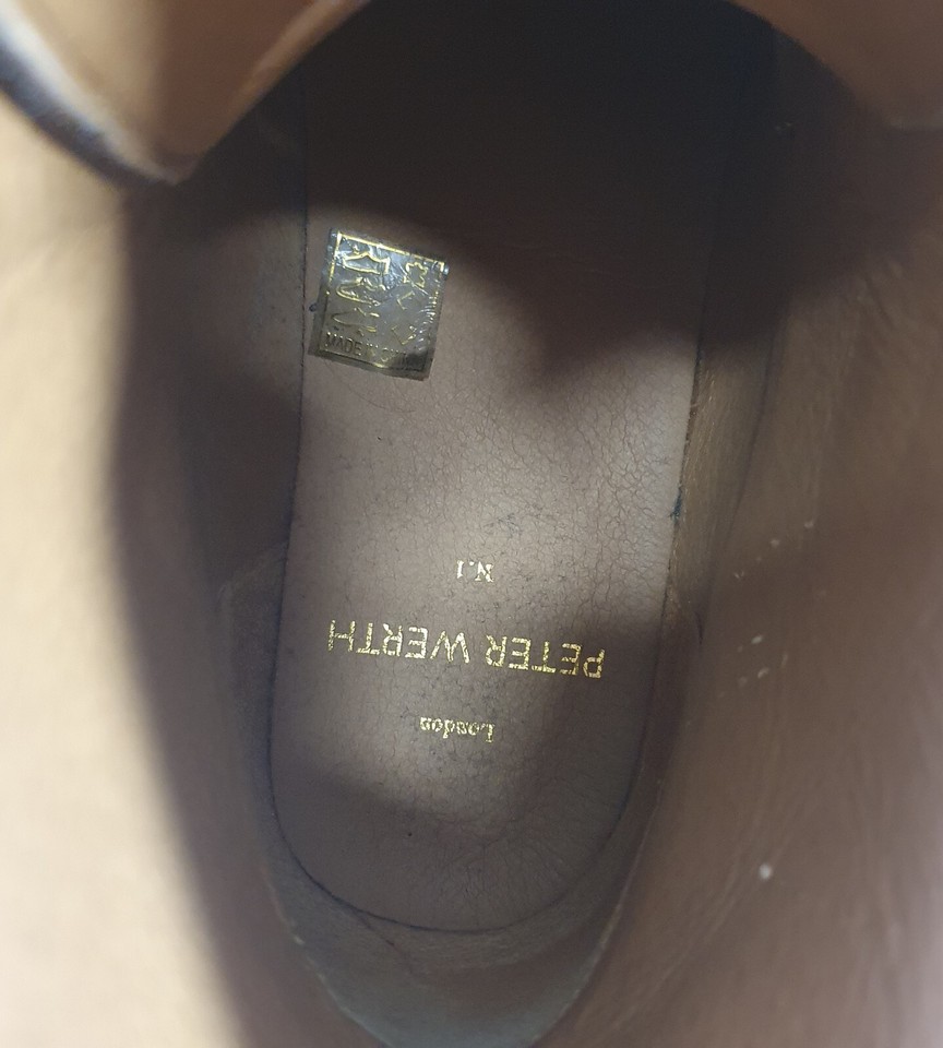 Peter Werth London mens Chelsea Boots Leather Lace Black UK 9 EU 44 US ...