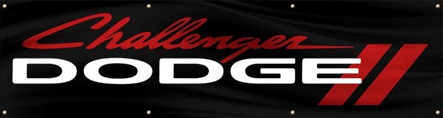 Dodge Challenger 2x8 ft Banner Flag Chrysler Mopar Charger | Size 2x8 ...