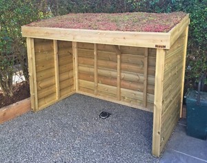 Bike Shed / Shelter with Green Roof - planter for sedum, succulents ...