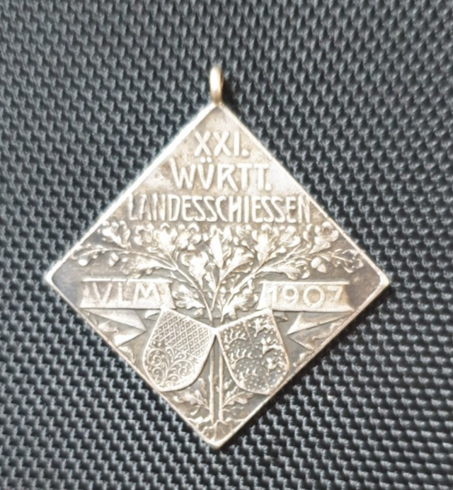Ulm Germany 1907 Shooting Medal Klippe Silver City View Jaeger ...