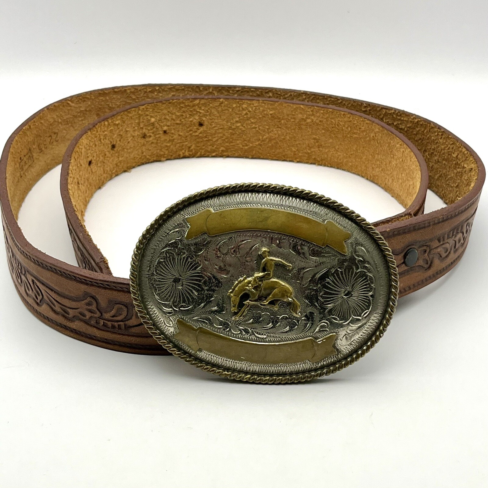 Levi's Western Bucking Bronco Belt Buckle & Embossed … - Gem