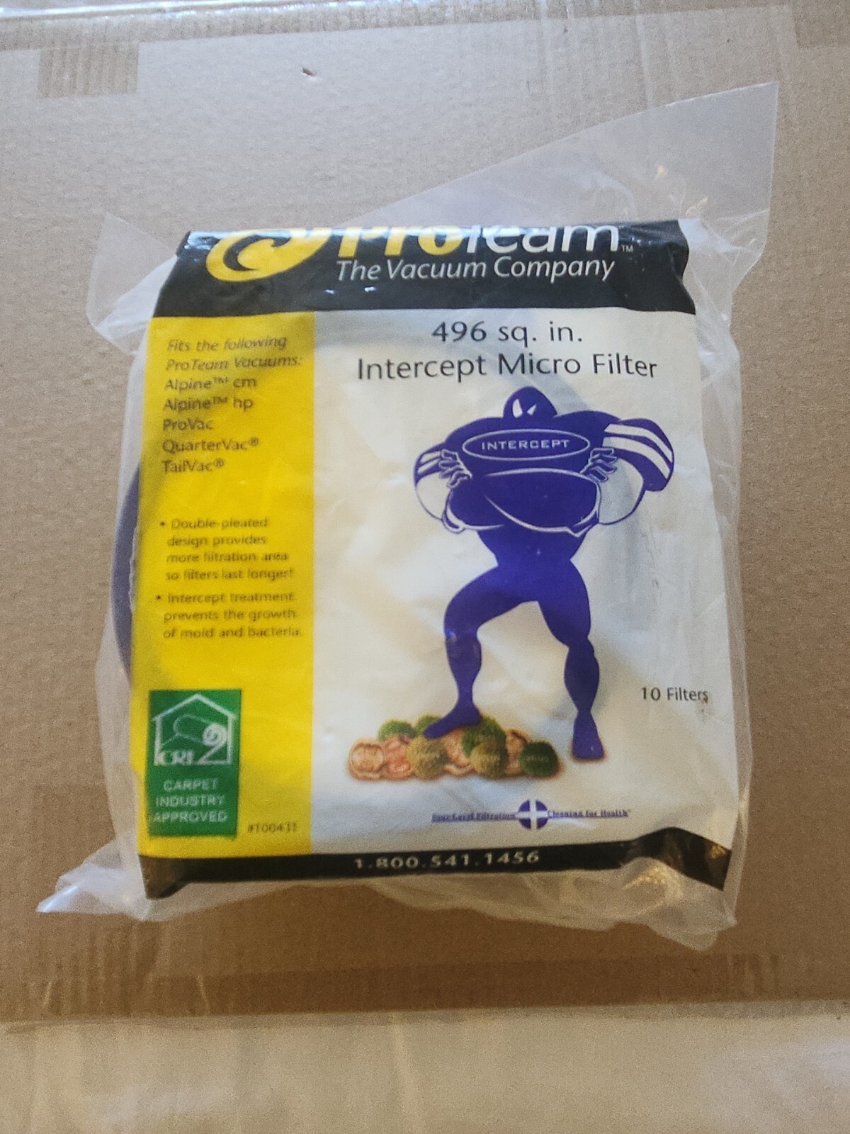 ProTeam Intercept Micro Paper Filter Bag, 6qt/6.6L, #100431, 10 Pack ...