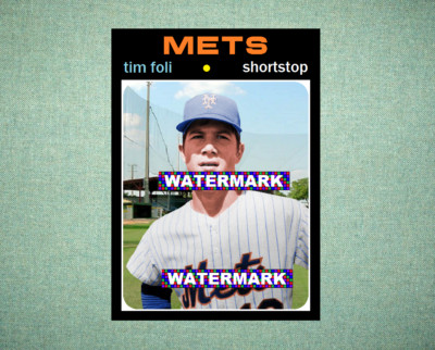 Tim Foli New York Mets 1971 Style Custom Baseball Art Card | eBay