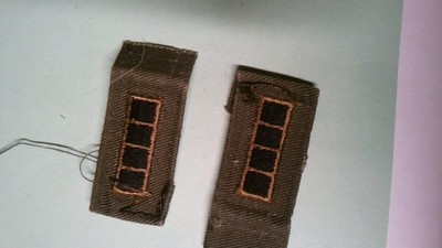 MILITARY PATCH SET OF 2 OLDER OD GREEN PULLED OFF UNIFORMS WARRANT ...