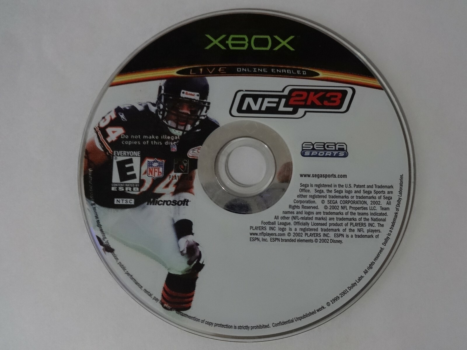 NFL 2K3 Original Microsoft Xbox Game Disc Only Free Ship | eBay