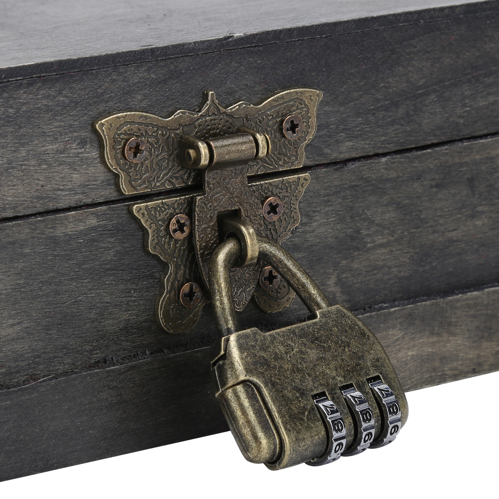 (6702ADH Gray Folding Clasp)Vintage Storage Box Antique Style Jewelry ...