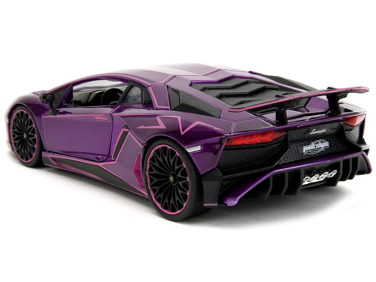 Purple Lamborghini Aventador Police Car