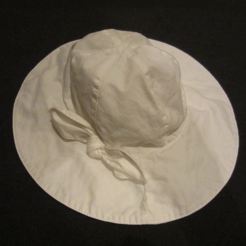 White baby sun hat with chin string-100% cotton | eBay