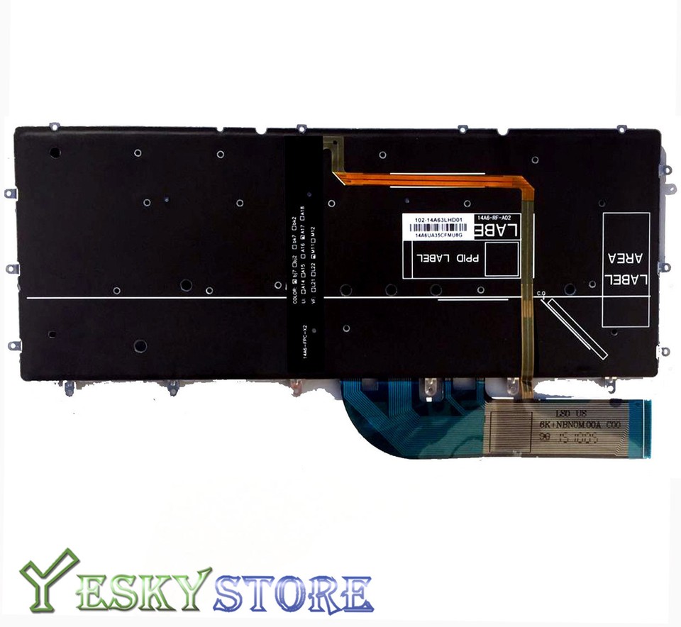 Original New for Dell XPS 13 9343 9350 keyboard US Backlit without ...