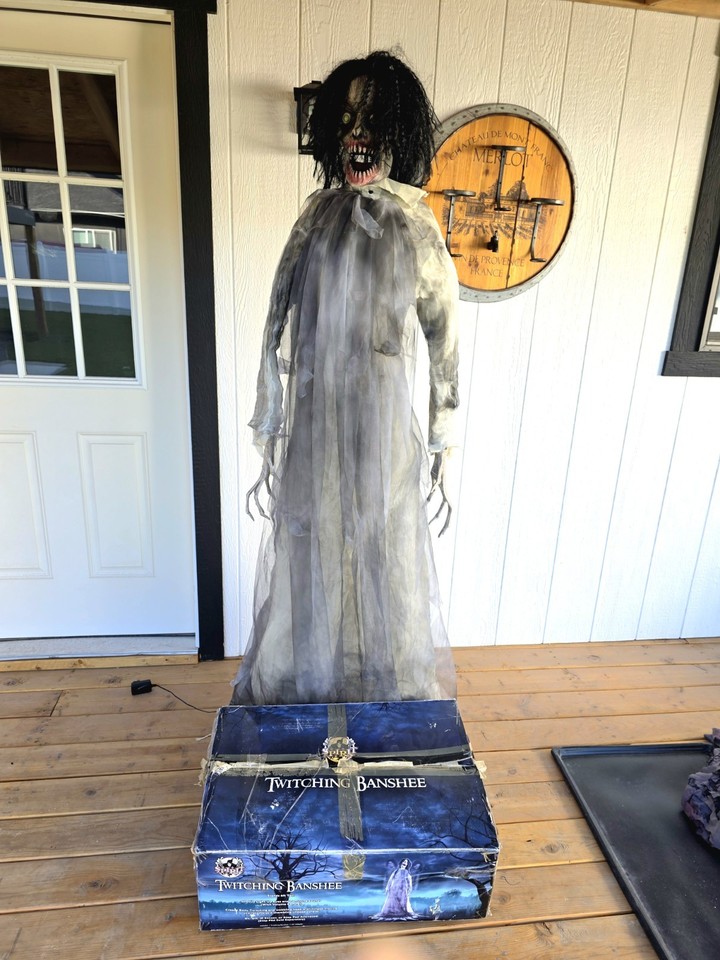 Twitching Banshee Witch Animatronic Spirit Halloween 6 Ft! Easy ...
