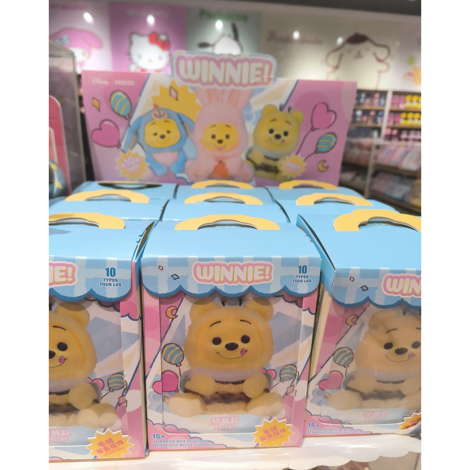 [FULL SET OF 9] MINISO WINNIE THE POOH NAUGHTY PARTY PLUSHBLIND BOX ART ...