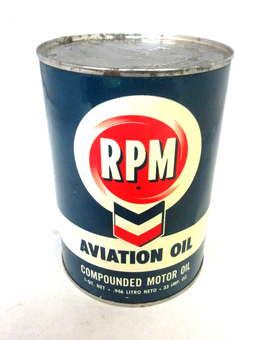 VINTAGE ADVERTISING RPM MOTOR OIL ONE 1 QUART CAN FULL 161-B | eBay