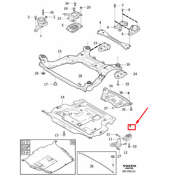 30680705 Volvo A torque arm 30680705 Genuine OEM Part for sale online ...